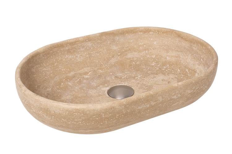 Ollie Natural Stone Above Counter Basin Travertine | Bathrooms on a Budget