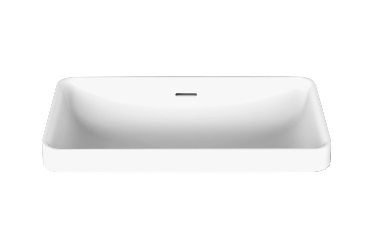 Zeya Solid Surface Semi Inset Basin Matte White | Bathrooms on a Budget